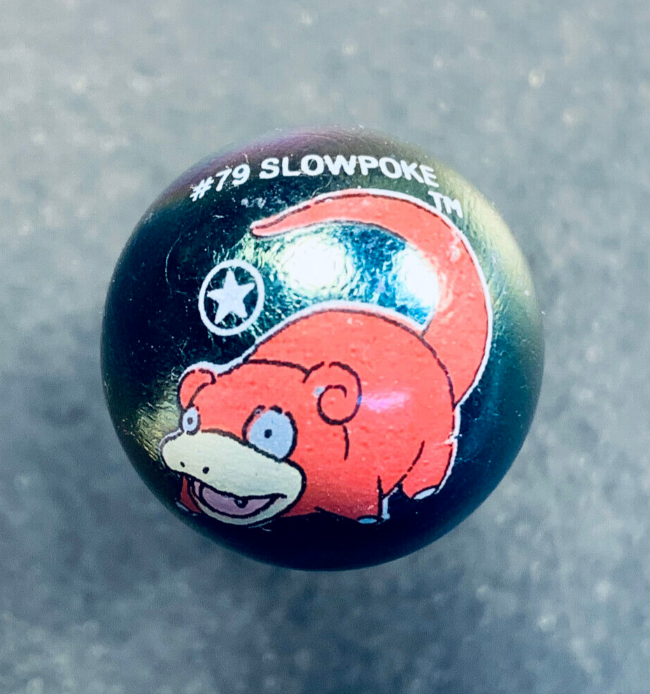 Vintage POKEMON Glass Marble 1st Edition STAR #79 SLOWPOKE | eBay