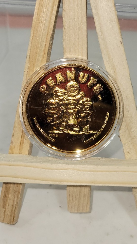 24K Gold Plated Bronze ROUND PEANUTS 50th Anniversary Celebration ...