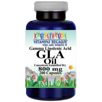 GLA (Gamma Linolenic Acid) 800mg 200 Caps by Vitamins Because | eBay