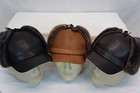 100% Sheepskin Shearling Leather Fur Elmer Fudd Aviator Captain Trapper ...