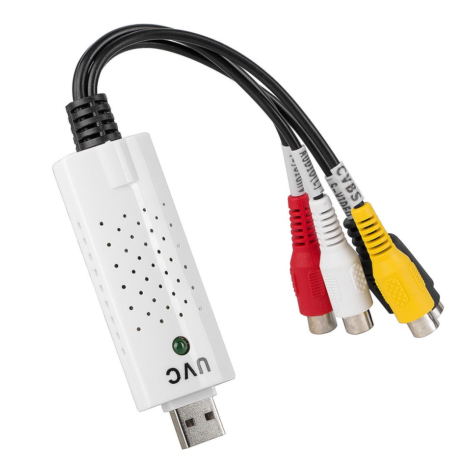 USB Video Audio Capture Card RCA Analog S-Video AV Input to Computer PC ...