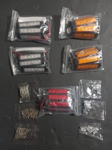 25PC LED Red/Yellow/White Trailer Side Marker Lights Lamps Turn Signals ...