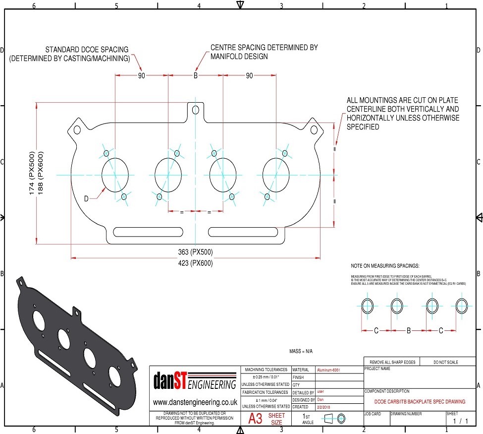 Pipercross PX600 Baseplate to suit Jenvey/Weber DCOE mounting, 101mm | eBay