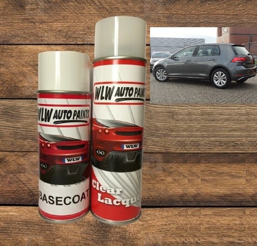 FOR VW FOR AUDI INDIUM GREY LR7H 2K SOLVENT BASECOAT CAR AEROSOL SPRAY ...