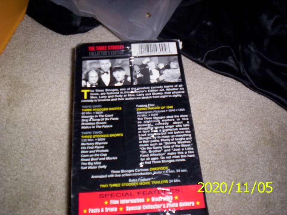 THE THREE STOOGES ~ COLLECTORS EDITION TWO PACK VHS SET OVER 5 HOURS ...
