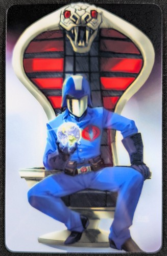 Cobra Commander Throne 2004 G.I. Joe Hong Kong Vending Sticker Card (NM ...