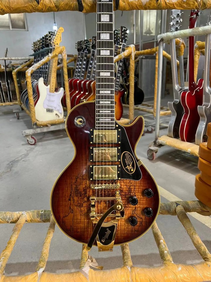 Custom Electric Guitar,Mahogany Body Decayed Maple Top Rosewood ...