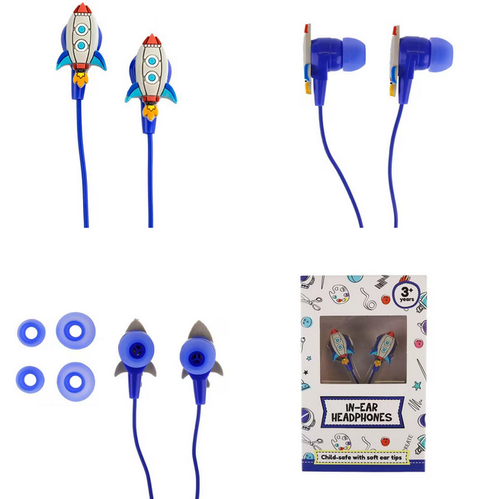 CHILD in ear SPACE ROCKET headphones BRAND NEW | eBay