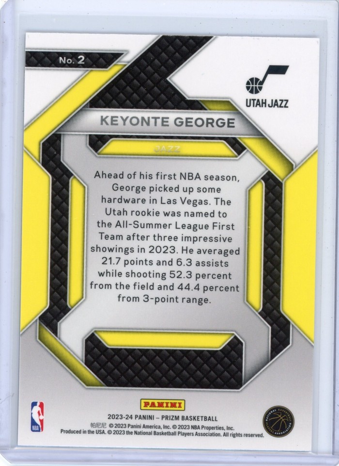 2023-24 Prizm Keyonte George Emergent Rookie - Utah Jazz | eBay