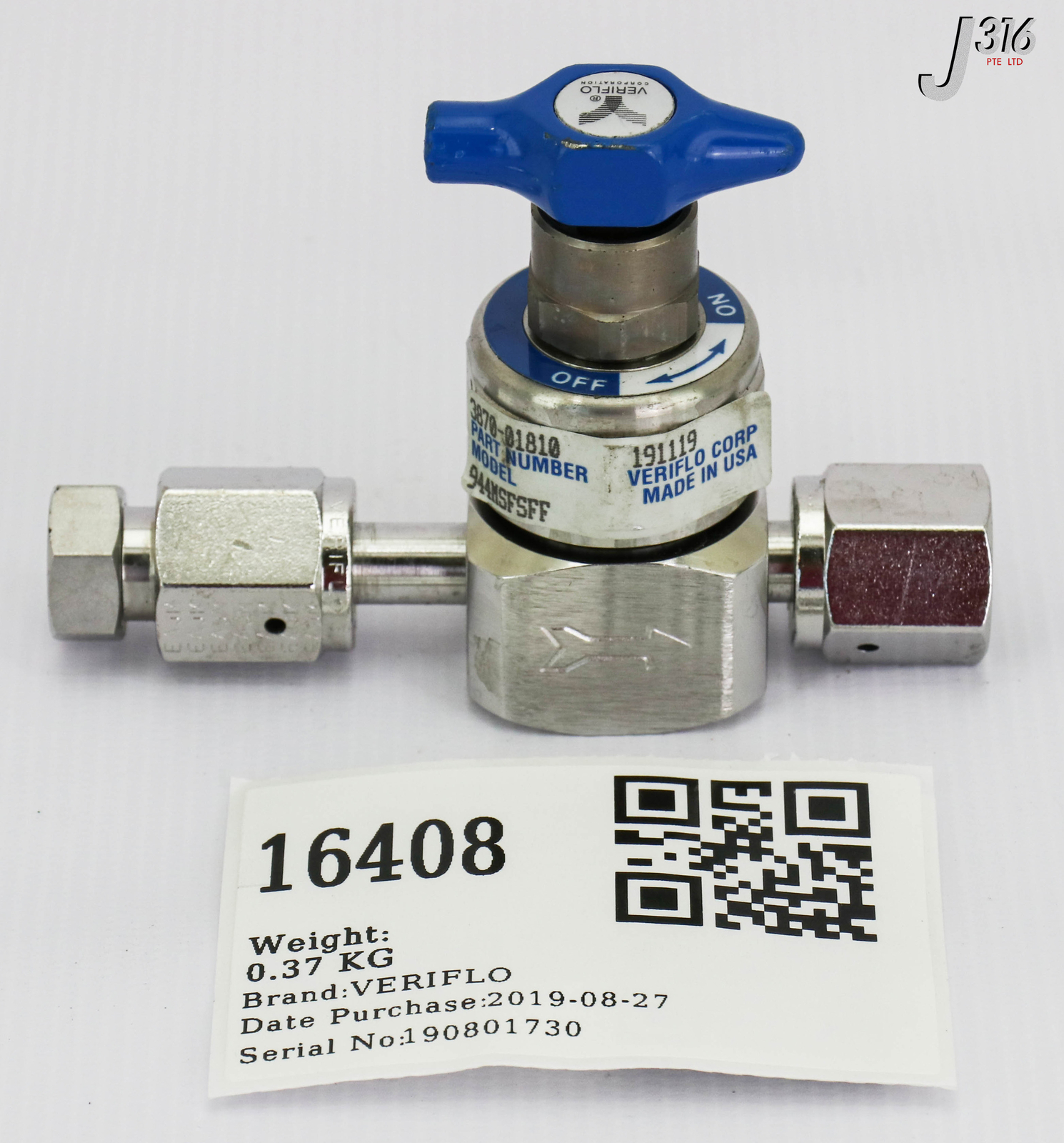 16408 VERIFLO VERIFLO VALVE, 944MSFSFF 3870-01810 | eBay