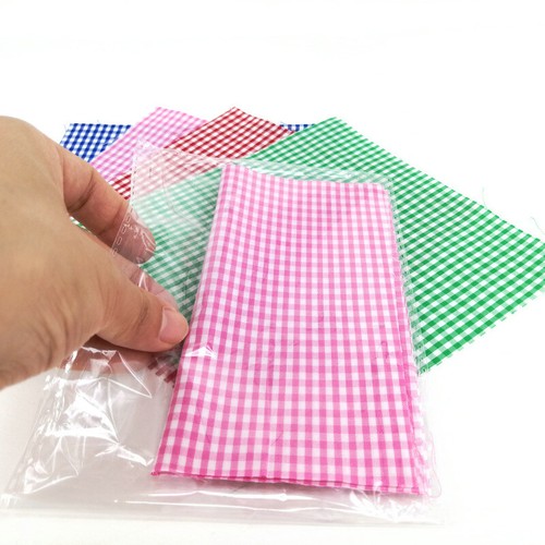 4PC Dollhouse Miniature Four-color Gingham Tablecloth Furniture ...