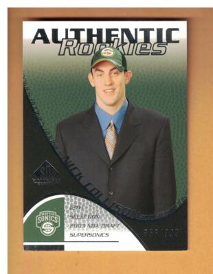 NICK COLLISON 2003-04 SP Game Used Authentic Rookie card SEATTLE ...