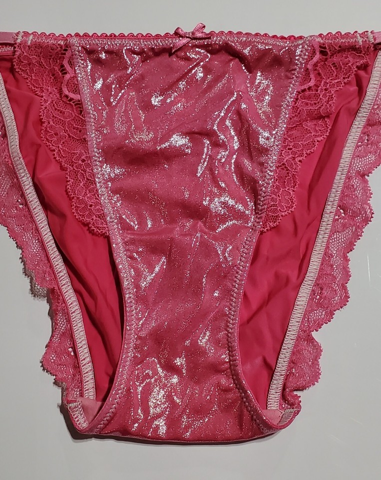 Victorias Secret Dream Angels String Bikini LACE Shiny 6/M PINK Gumdrop ...