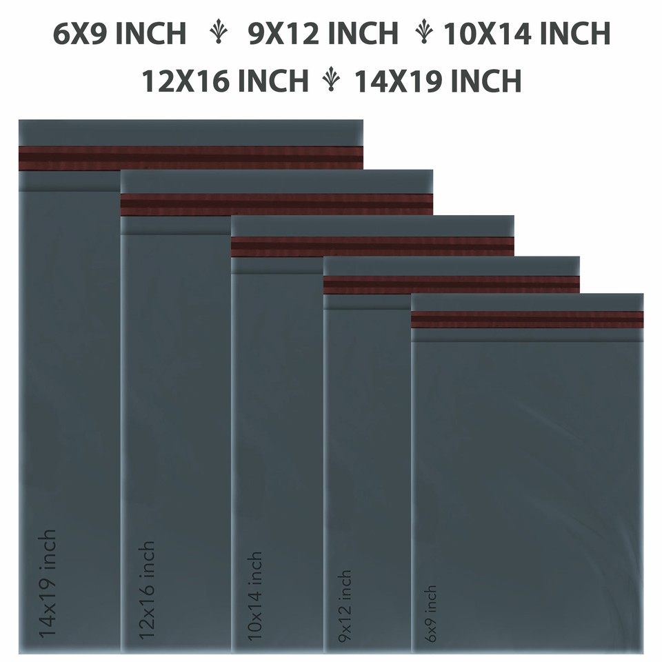 50 X Mailing bags mixed sizes, grey mailing bags for strong parcel ...