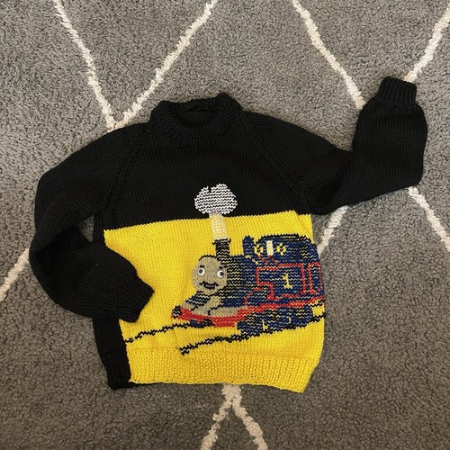 Vintage Thomas the Tank Engine Train Knit Sweater Vtg Sweater Size 2/3 ...