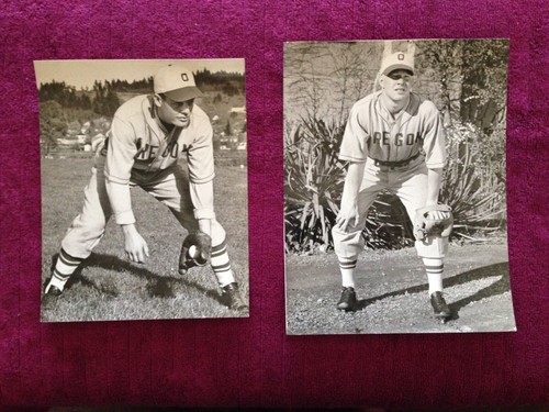 UNIVERSITY OF OREGON: (2) 1946 BASEBALL PLAYER PHOTOS: RANNY SMITH, DON ...