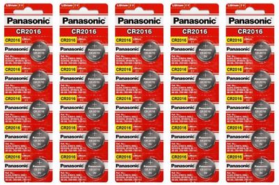 25 x PANASONIC CR 2016 CR2016 ECR2016 LITHIUM COIN CELL Button Battery ...