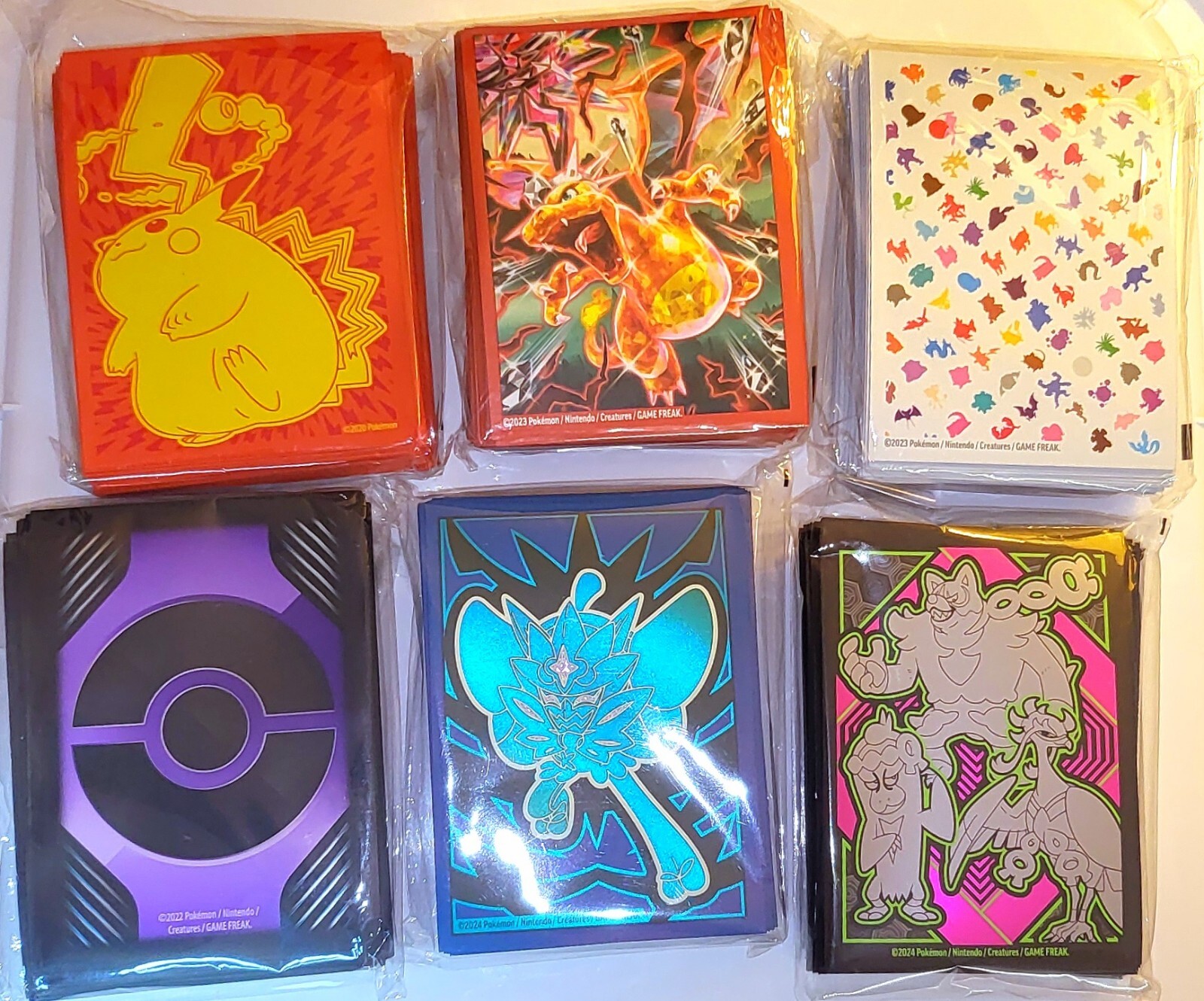 6 pc Pokemon TCG Card Sleeve Lot - SWSH SV Charizard PC 151 - Sealed | eBay
