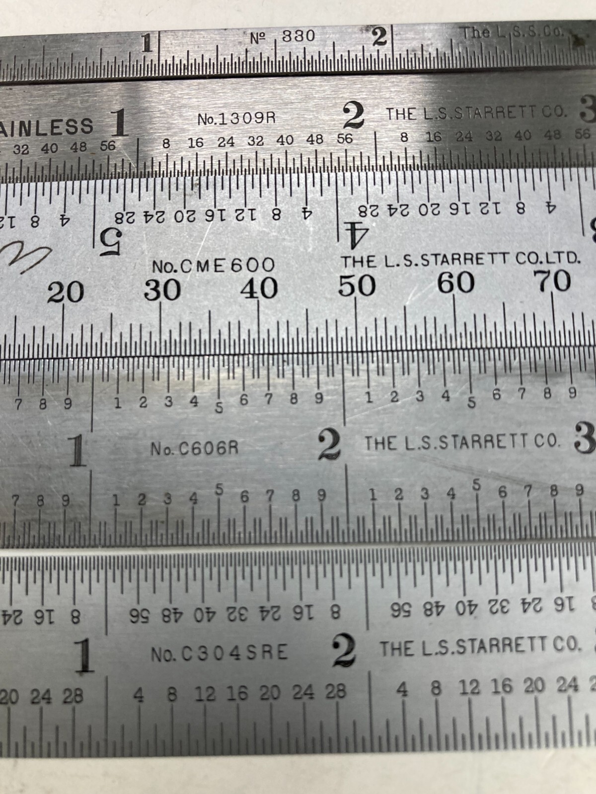 (5) STARRETT 6" SCALES/RULES, (3) ARE BRAND NEW | eBay