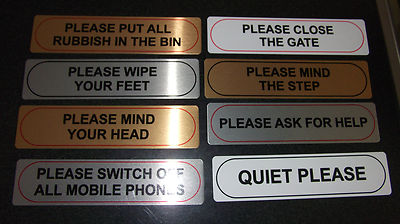 PLEASE SIGNS, POLITE SIGNS, PERSONALISED, BUSINESS HOME OFFICE SHOP B&B ...
