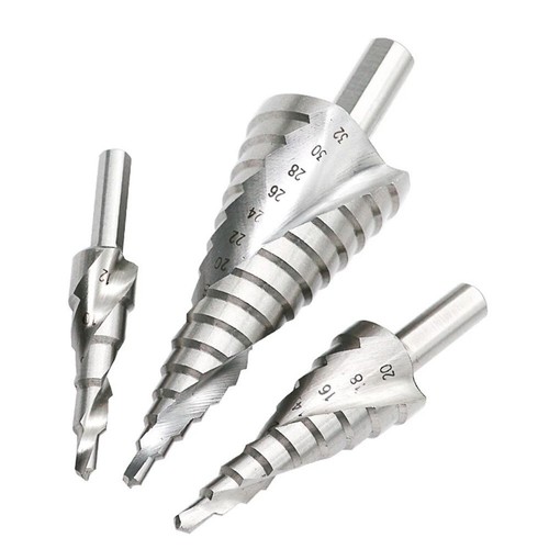 Professional Grade HSS Step Cone Drill Bit Set 3pcs for High ...