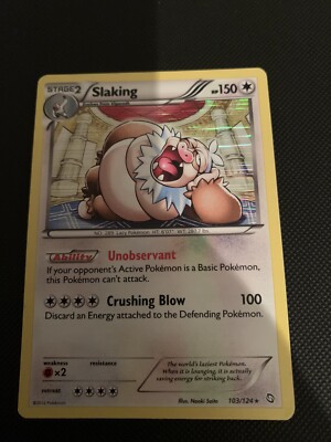 Slaking Holo 103/124 B&W Dragons Exalted Near Mint Rare Holo Pokemon ...