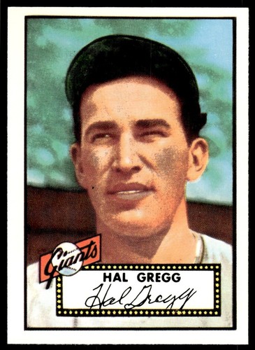 1983 Topps 1952 Reprint Series Hal Gregg New York Giants #318 | eBay