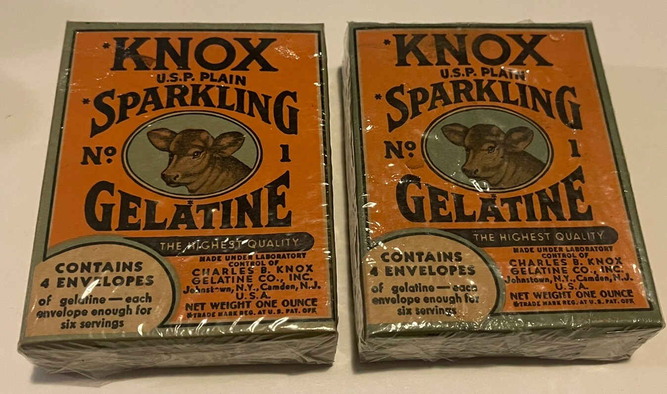(2) Vintage SEALED Knox Sparkling No 1 Gelatine Boxes | eBay