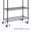 5-Tier Heavy Duty Shelving Storage Rolling Carts Unit Wheel Casters ...