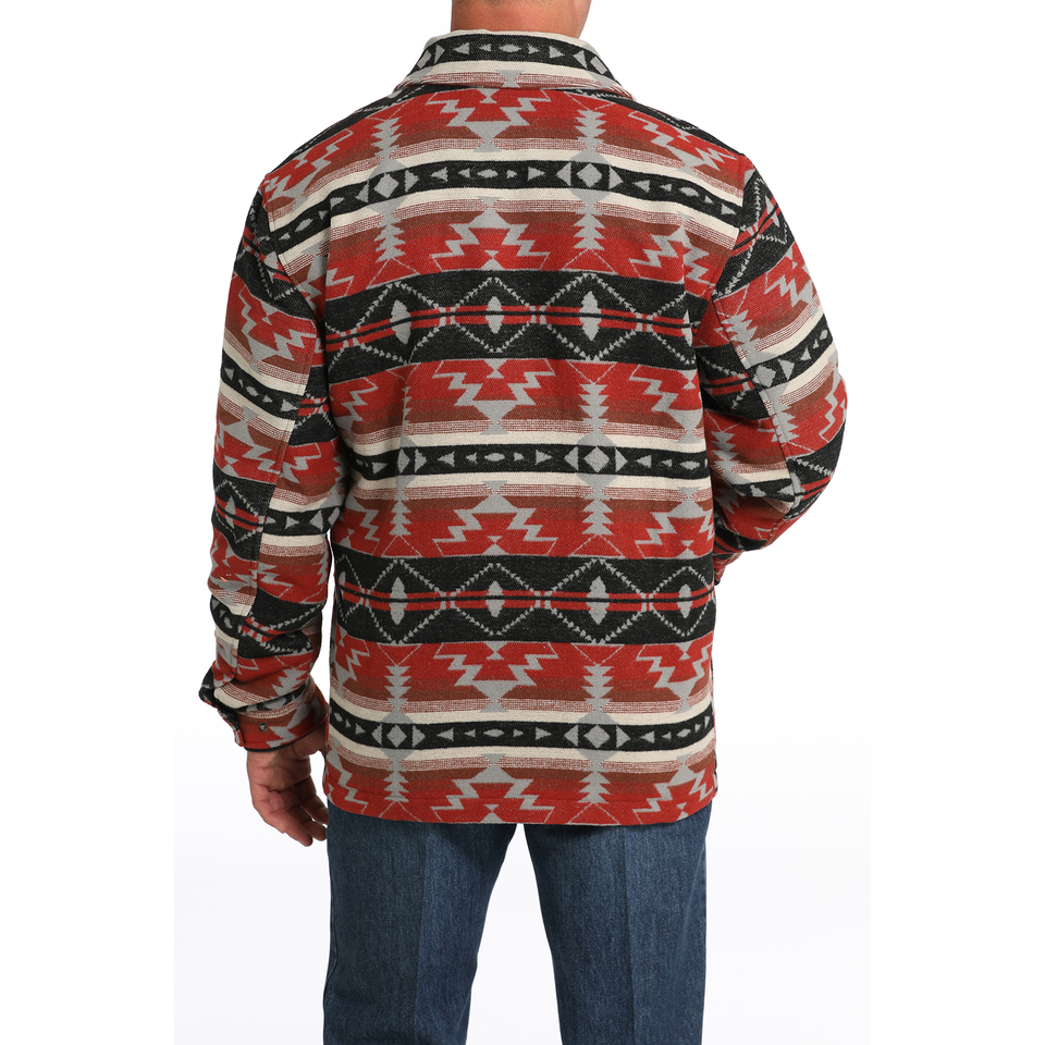 Cinch Men's Frontier Aztec Burgundy & Black Jacket MWJ1572004 | eBay