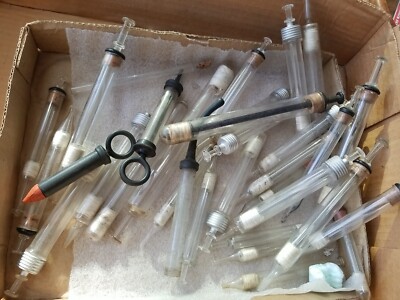 Vintage Antique Glass Syringe Medical Tool Ear Nose Vaginal Irrigation ...