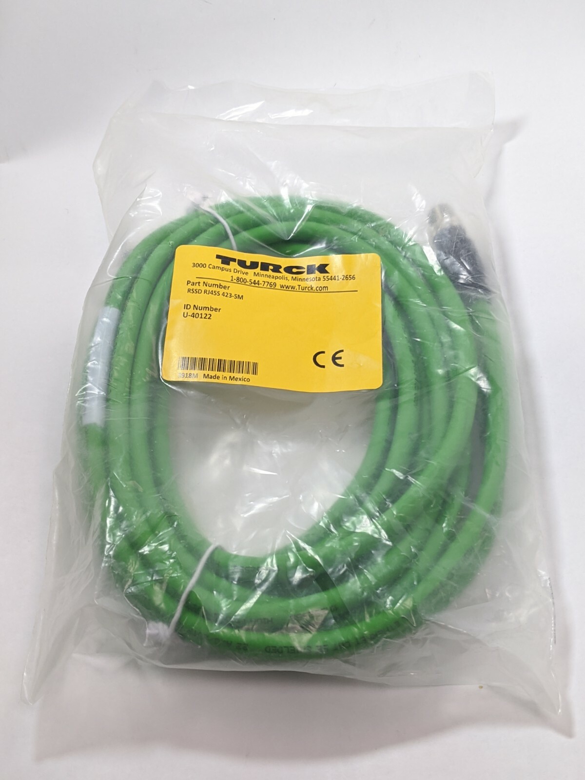 Turck RSSD RJ45S 423-5M Pofinet Ethernet Cordset M12 4 Pin to RJ45 U ...
