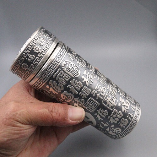 Pure Silver Cup 999 Silver Water Cup Vacuum Cup Fine Silver Inner ...