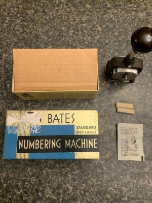 Numbering Machines - Bates Standard Movement Numberer