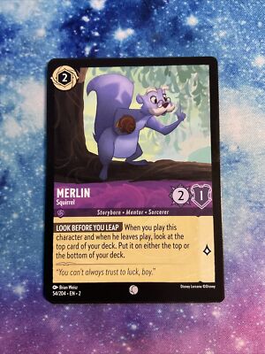 Merlin - Squirrel NM Lorcana TCG Rise of the Floodborn Common 54/204 | eBay