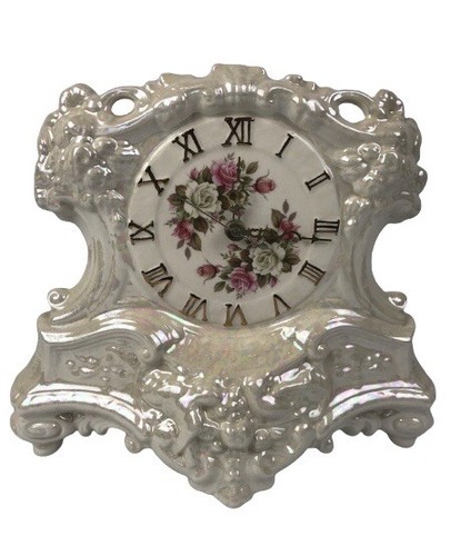 Vintage Ceramic Pearl Quartz Clock Made In USA | eBay Australia