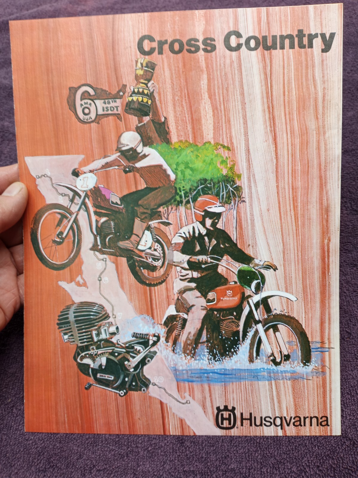 HUSQVARNA MOTORCYCLE SALES BROCHURE 1960s 1970s HUSKY 175 250WR 400WR ...