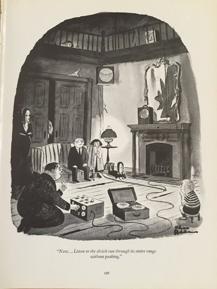 The Addams Family 1971 Chas Addams Cartoon Print Satire Art Humour Wall ...
