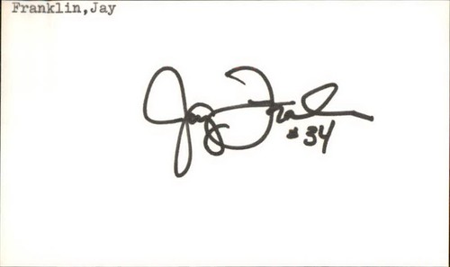 Jay Franklin Signed 3x5 Index Card Cut Padres Autograph Den | eBay