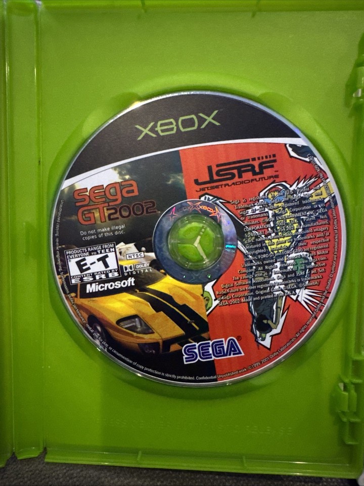 JSRF Jet Set Radio Future & Sega GT 2002 Microsoft Xbox Complete With 2 ...