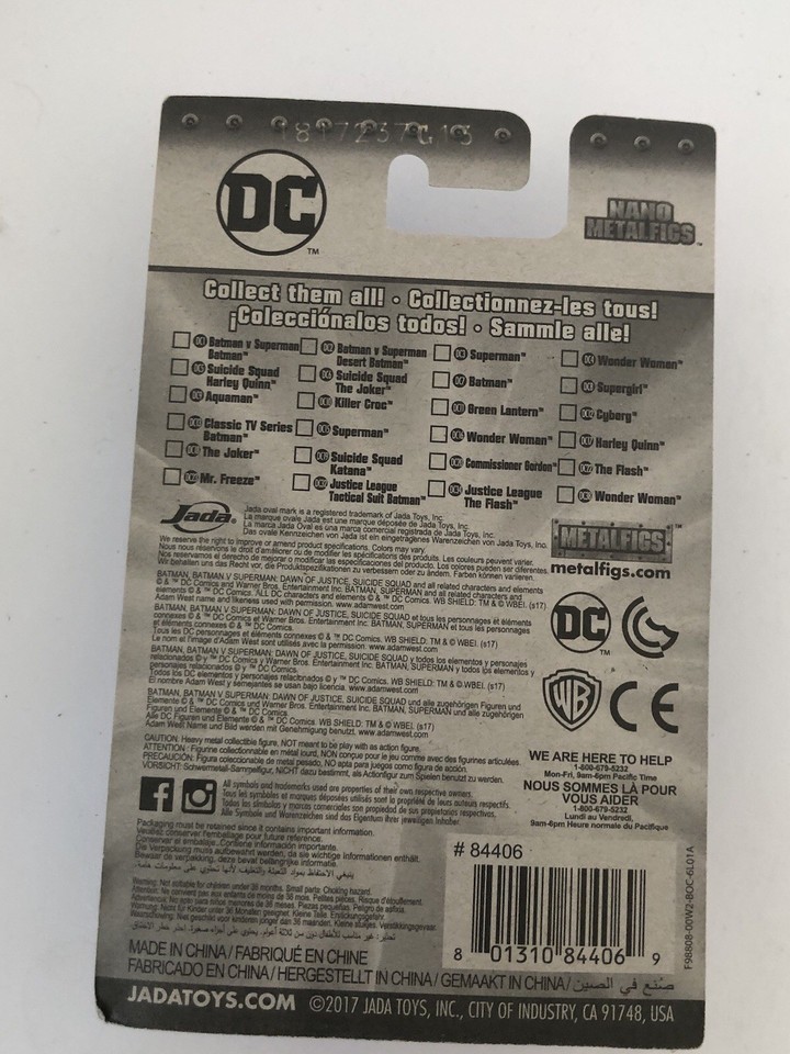 (1) JADA Nano Metalfigs Die Cast 2" Action Figure DC Comics #DC16 ...