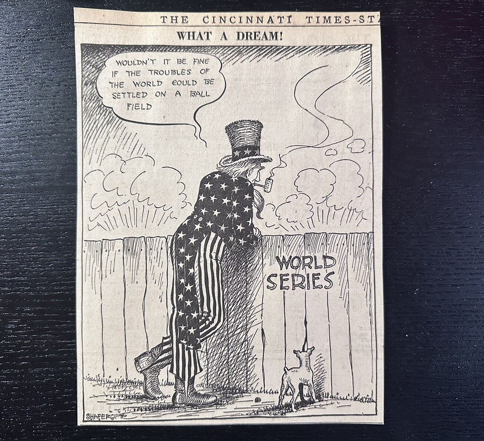 1942 USA World Series Baseball Uncle Sam WWII World War 2 Newspaper ...
