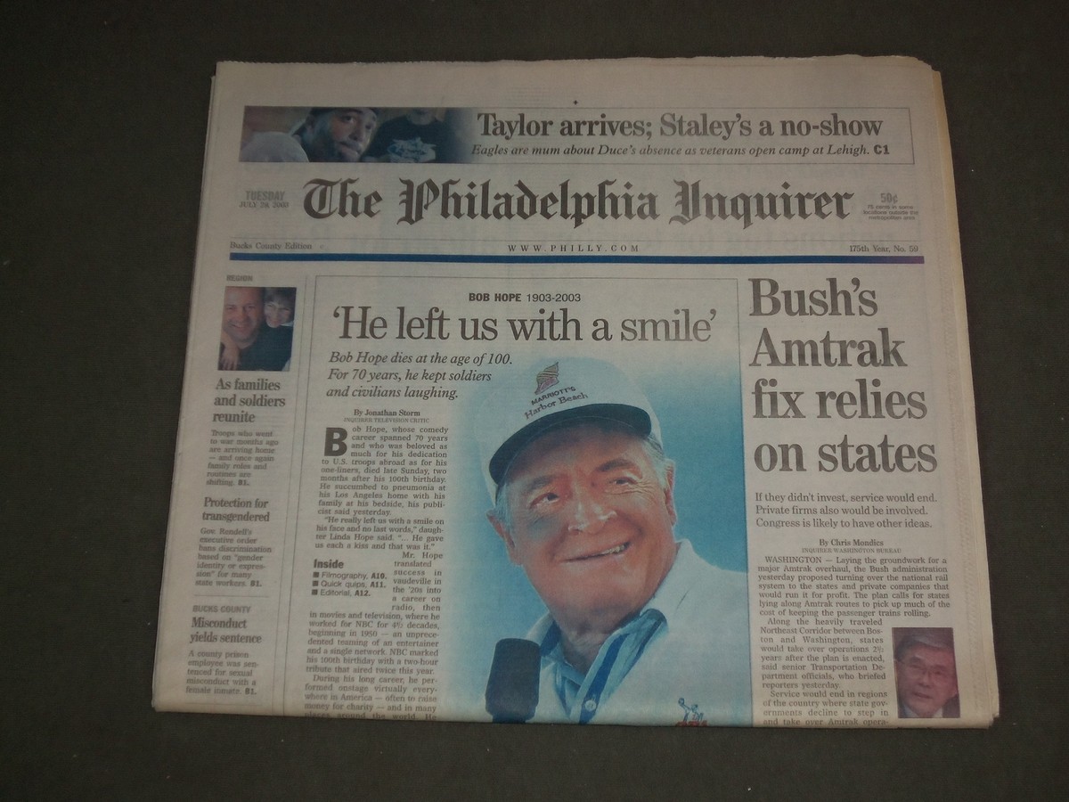 Bob Hope 2003 Postal Service Honors Bob Hope's Legacy