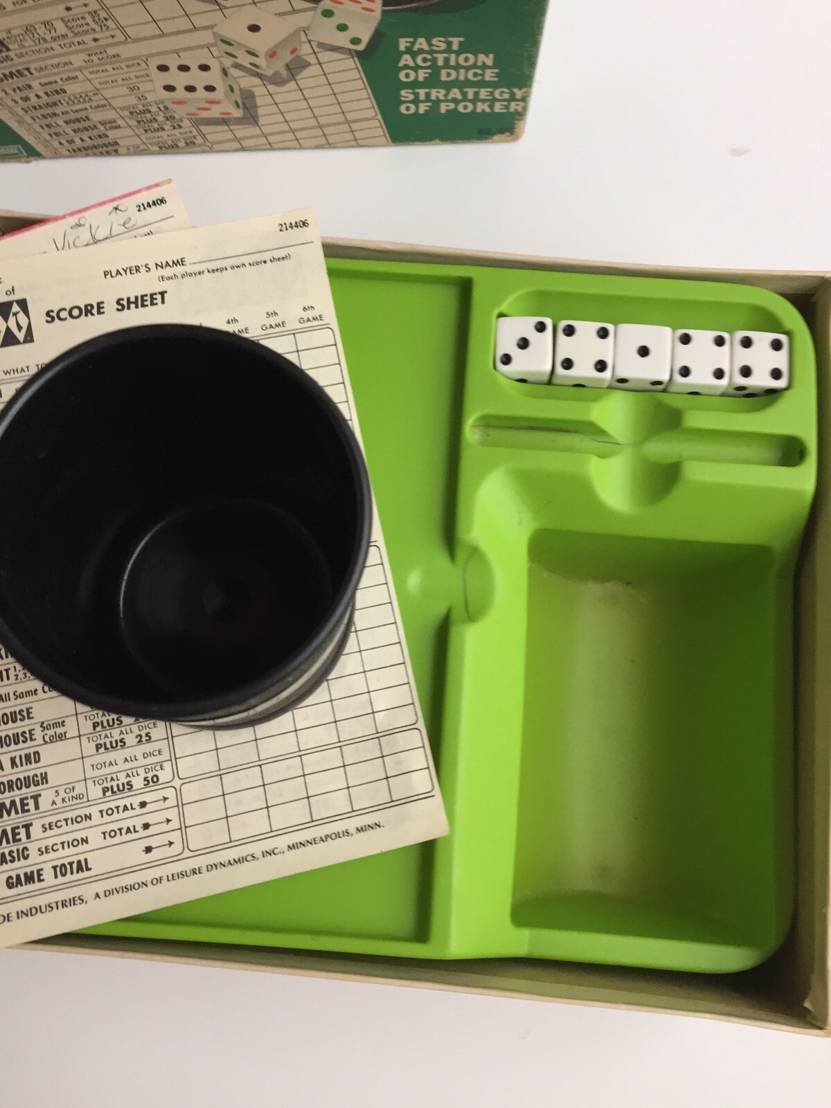 Vintage Kismet Game of Yacht 1964 Lakeside No.8337 Complete Set | eBay