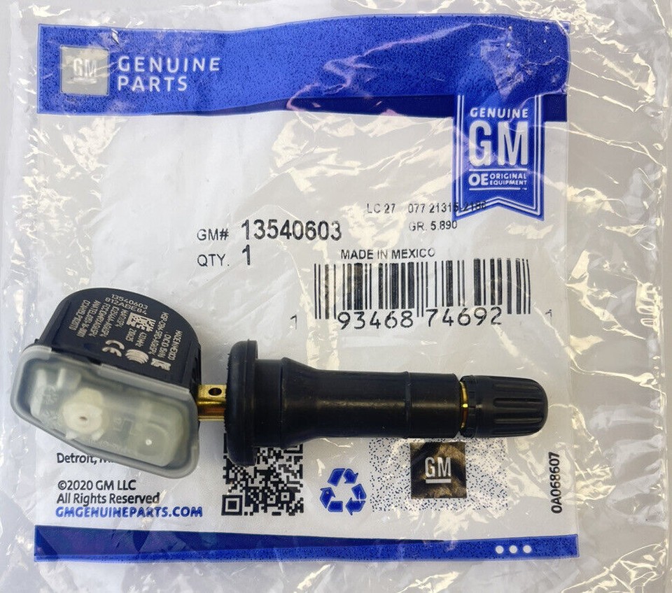 Genuine OEM GMC Chevy Buick Cadillac Snap-In TPMS Tire Pressure Sensor ...