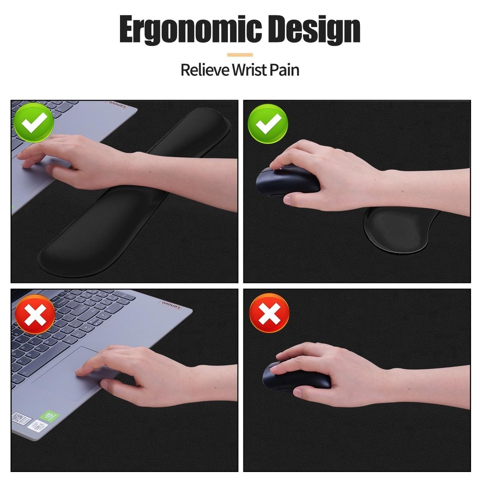 Leather Desk Pad, Black Desk Mat, Non-Slip Desk Protector Mat, Leather ...