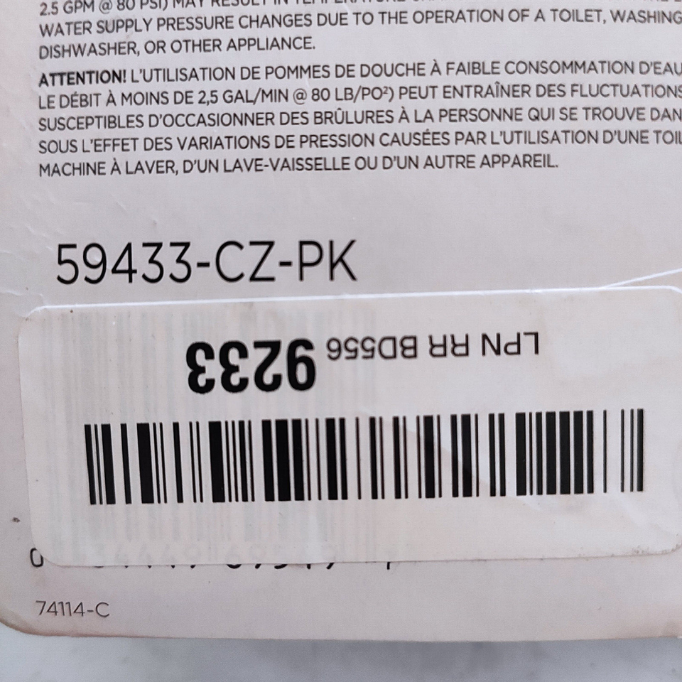 Delta 59433-CZ-PK H2Okinetic 3-Setting Hand Shower in Champagne Bronze ...