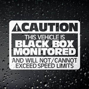Caution Black Box Monitored Car Sticker - Young New Driver Insurance ...