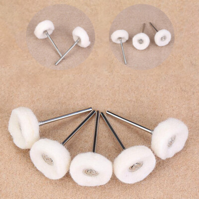 Wool Felt Polishing Wheel Burr Buffing Pad Mandrel 2.35mm Shank White ...
