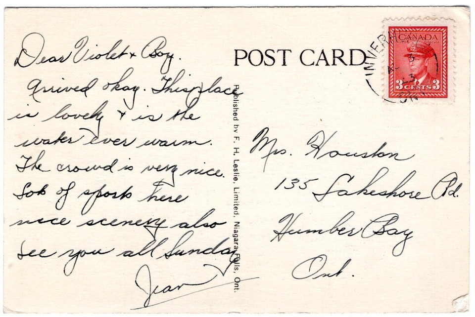 Lime Kiln Cottages, Inverhuron, ON - Vintage Postcard - Dining Room ...